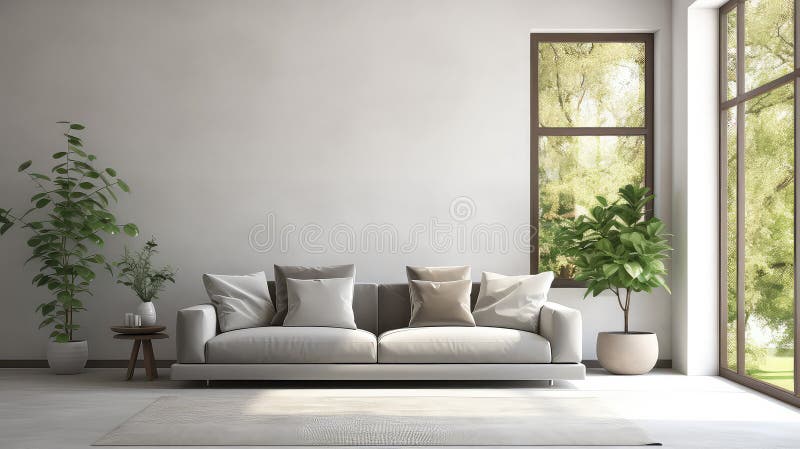 Interior Sofa Room Background Stock Illustration - Illustration of ...