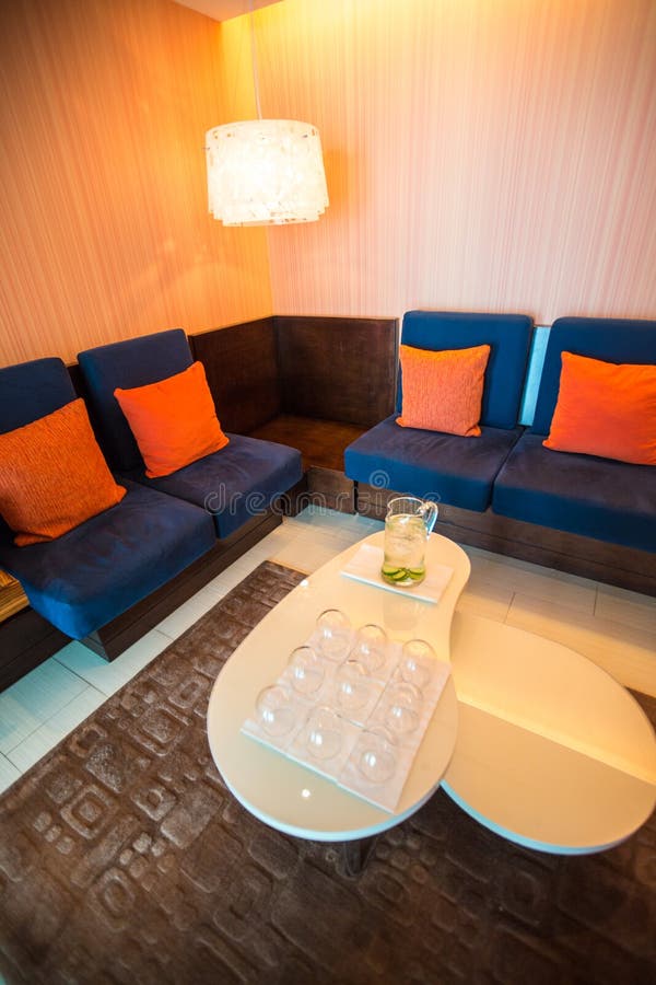 Interior of Spa stock image. Image of blue, orange, luxury - 72266179