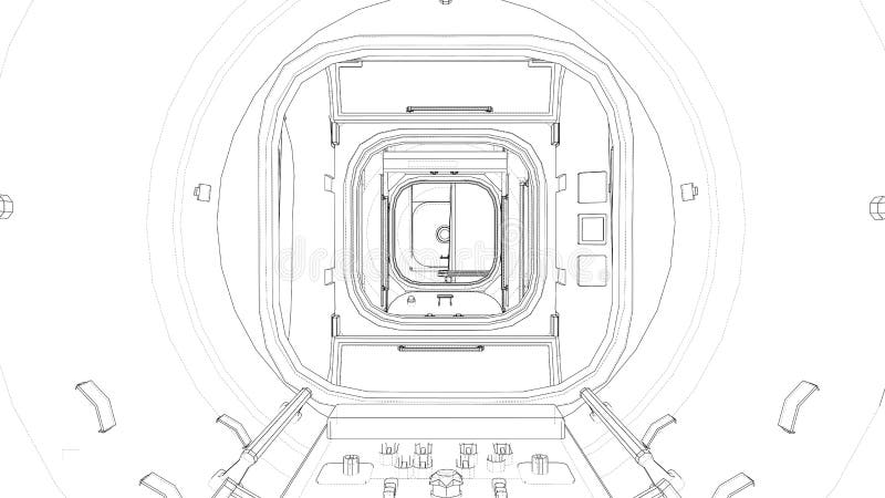 Space Station Blueprint Stock Illustrations – 974 Space Station ...