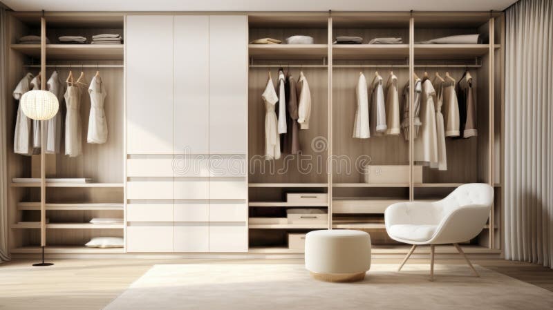 Interior of a Spacious Dressing Room in a Cozy House, Perfect for ...