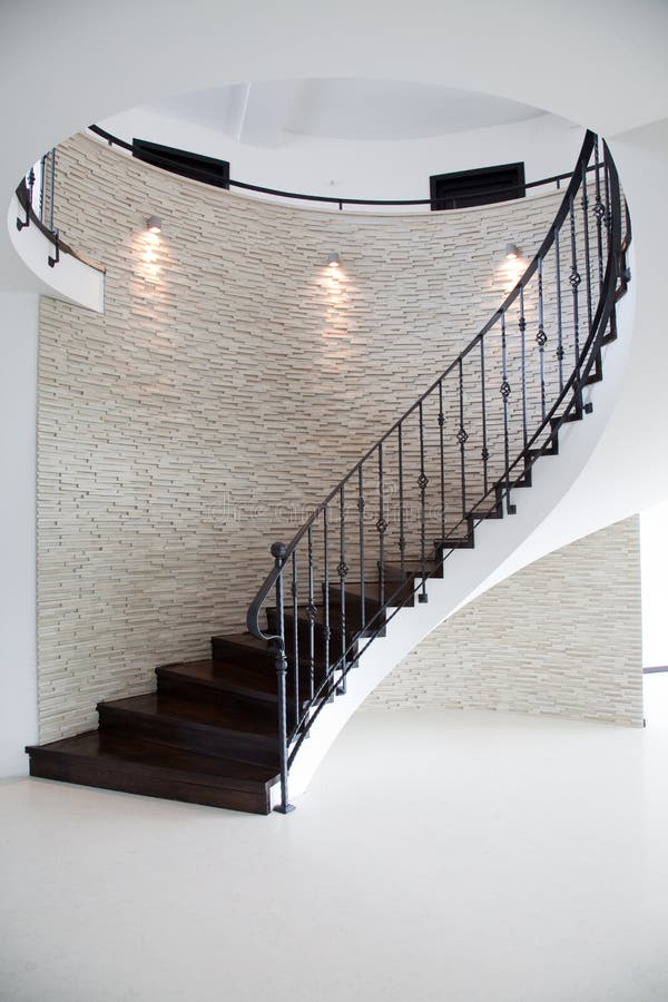 Interior spiral stairs stock photo. Image of floors, light - 10370630