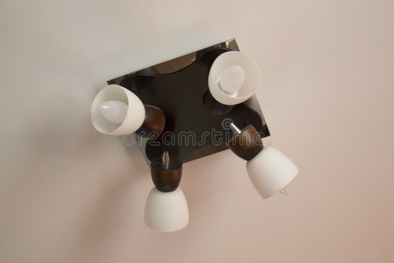 Interior Spot Lights on Ceiling with White Background Stock Image ...