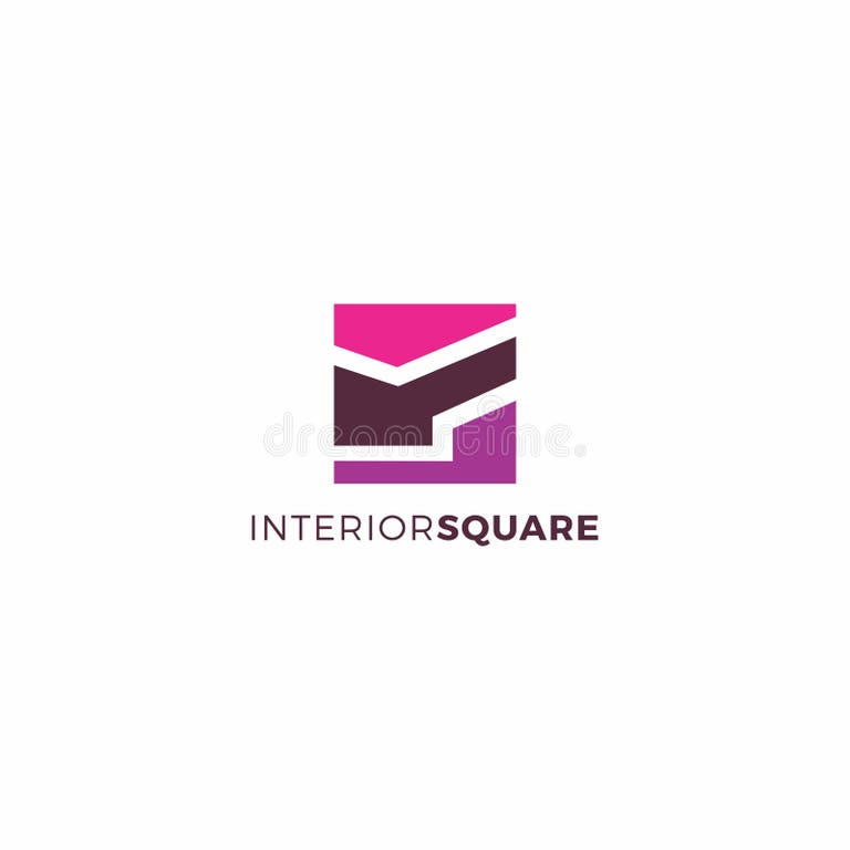 Interior Square Logo. Abstract Logo Design Stock Vector - Illustration ...