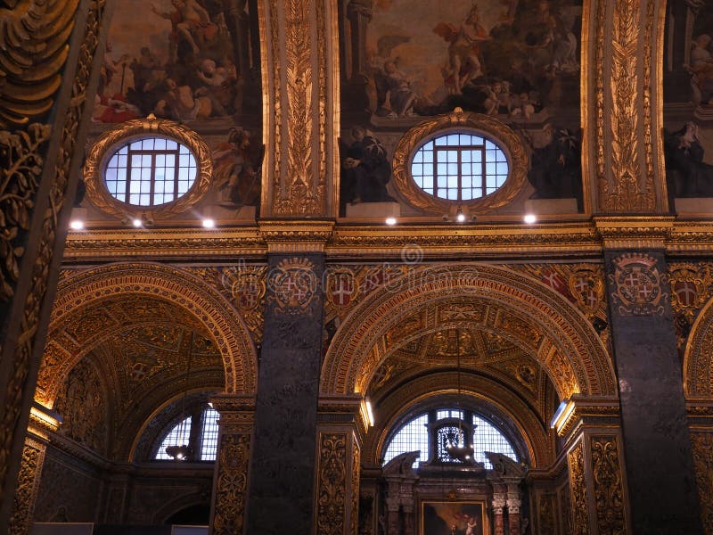 The Interior of St John S Co-Cathedral Valletta Malta Editorial Stock ...