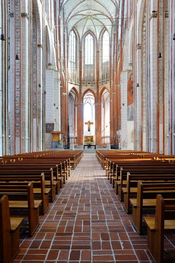 Interior Of A Church In Lubeck Stock Photo - Image of germany, tower ...