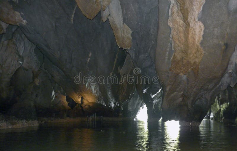 Interior of the St. Paul Subterranean River, Palawan, Philippines Stock ...