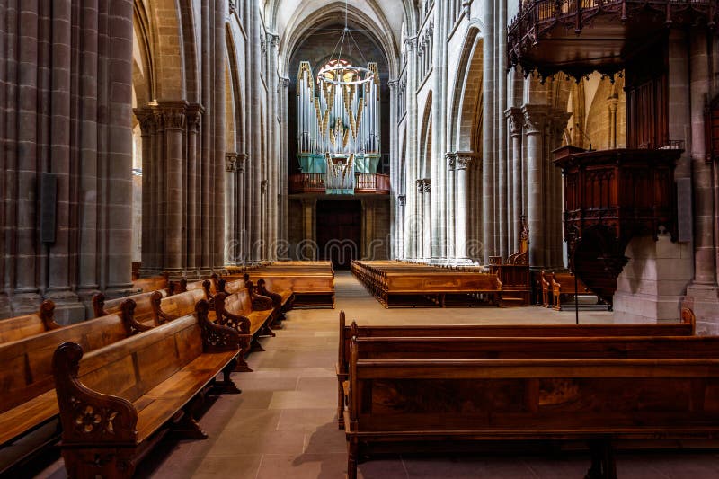 Interior of St. Peter S Cathedral, Geneva, Switzerland Editorial Image ...