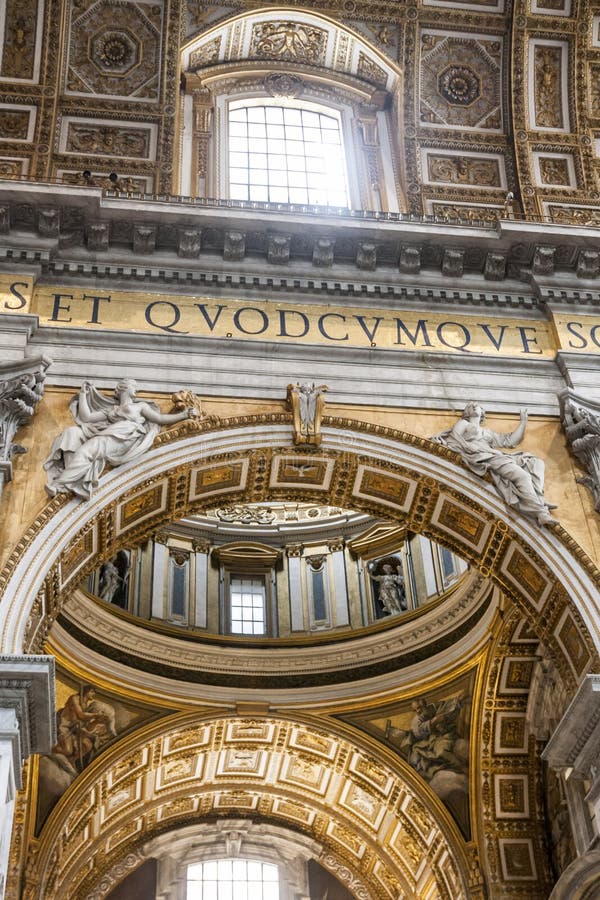 Interior of St. Peters Basilica, Vatican Editorial Stock Photo - Image ...