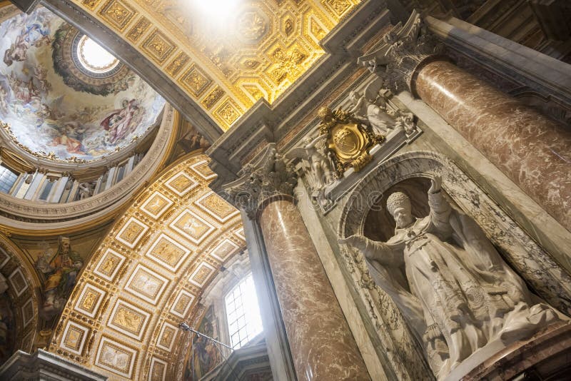 Interior of St. Peters Basilica, Vatican Editorial Photography - Image ...
