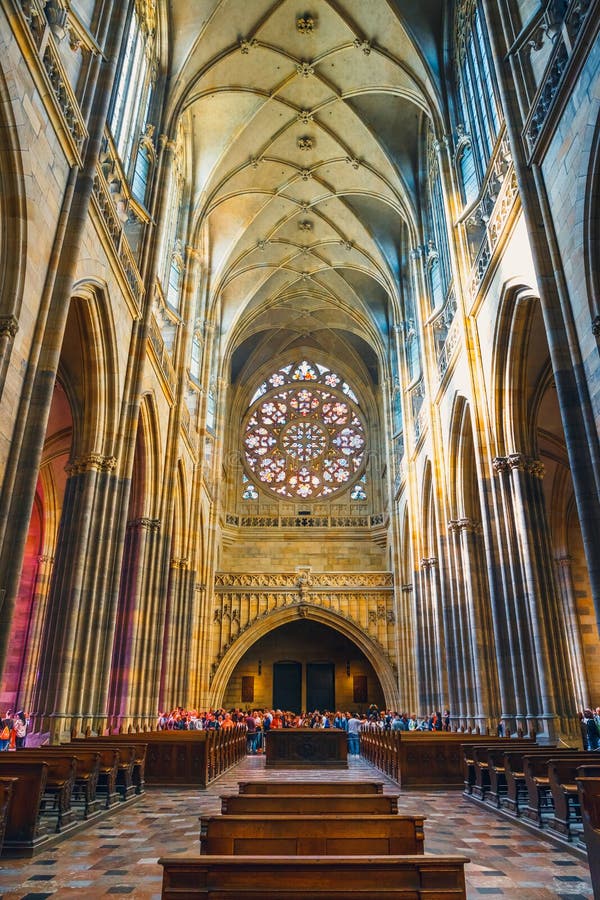 Interior of St. Vitus Cathedral at Prague Castle, Czech Republic ... Interior of St. Vitus Cathedral at Prague Castle, Czech Republic ...