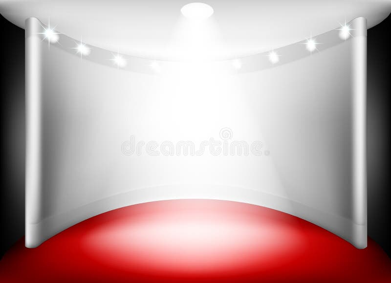 Interior with a stage stock vector. Illustration of frame - 34236365
