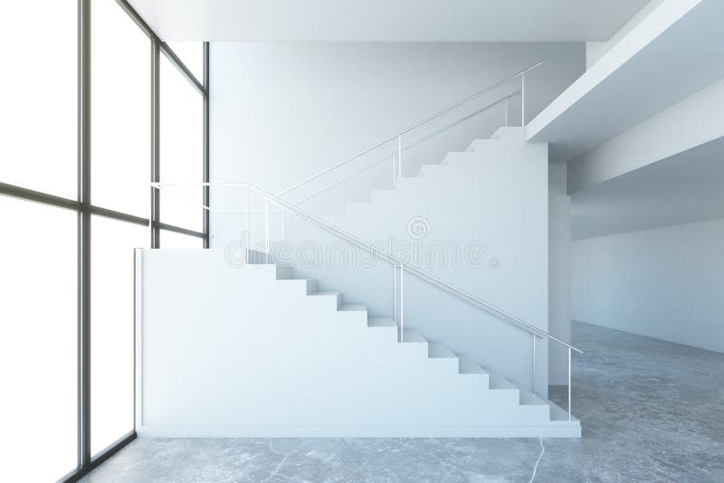 Interior with stairs stock illustration. Illustration of design - 86244518