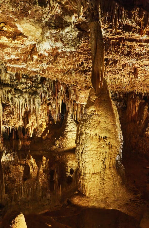 Interior of a Stalactite Cave in Istria, Croatia, with Surreal ...
