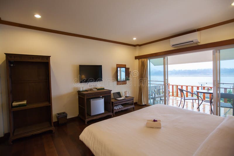 Interior Standard Room with Bed Stock Image - Image of dream, floor ...