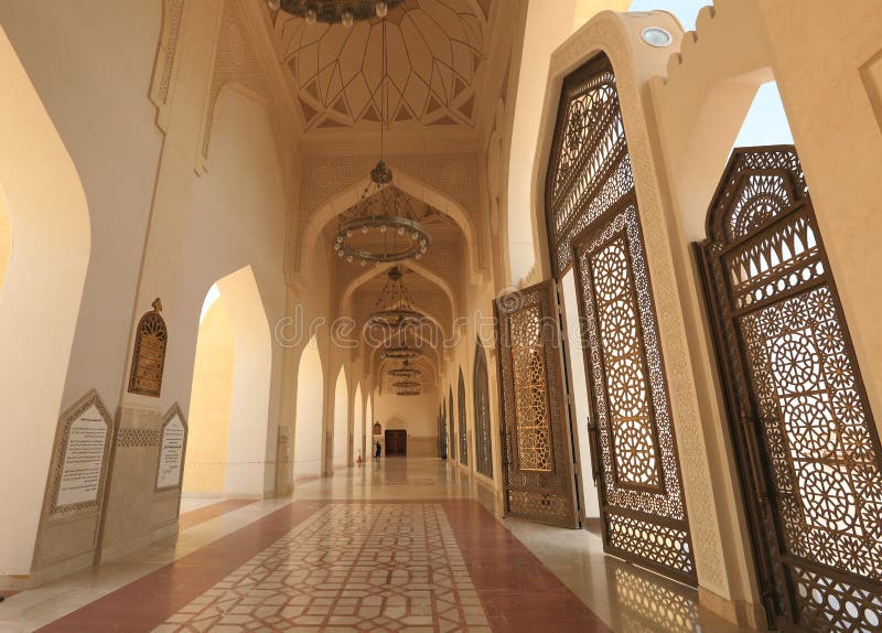 Interior of the State Mosque in Qatar Stock Photo - Image of arabia ...