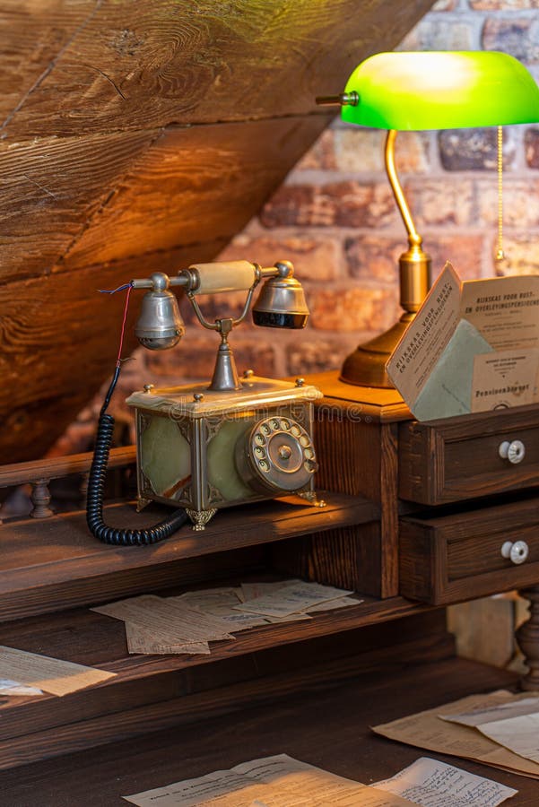 Interior of a Steampunk Work Room Stock Photo - Image of wall, lighting ...