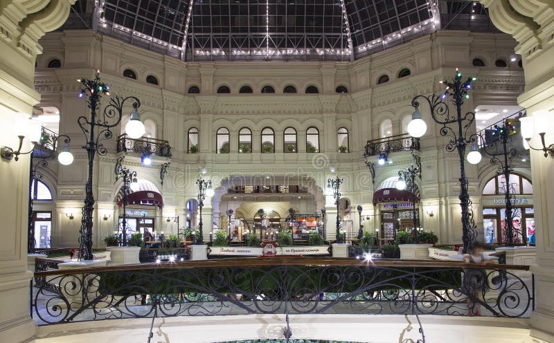 Interior Store GUM, Red Square, Moscow, Russian Federation Editorial ...