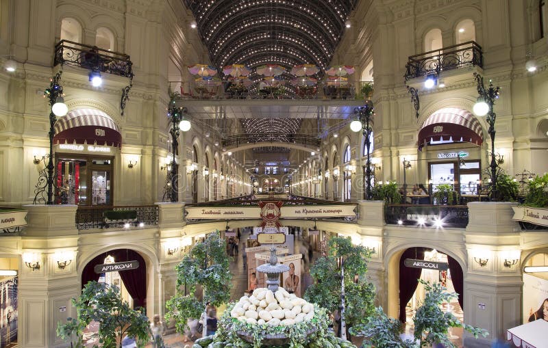 Interior Store GUM, Red Square, Moscow, Russian Federation Editorial ...
