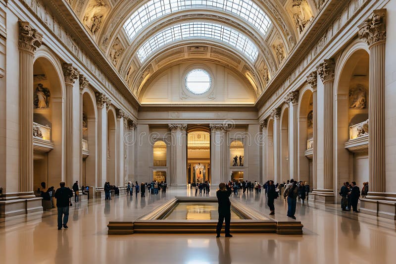 Interior Structure of a Royal Temple Crafted from Marble Stock ...