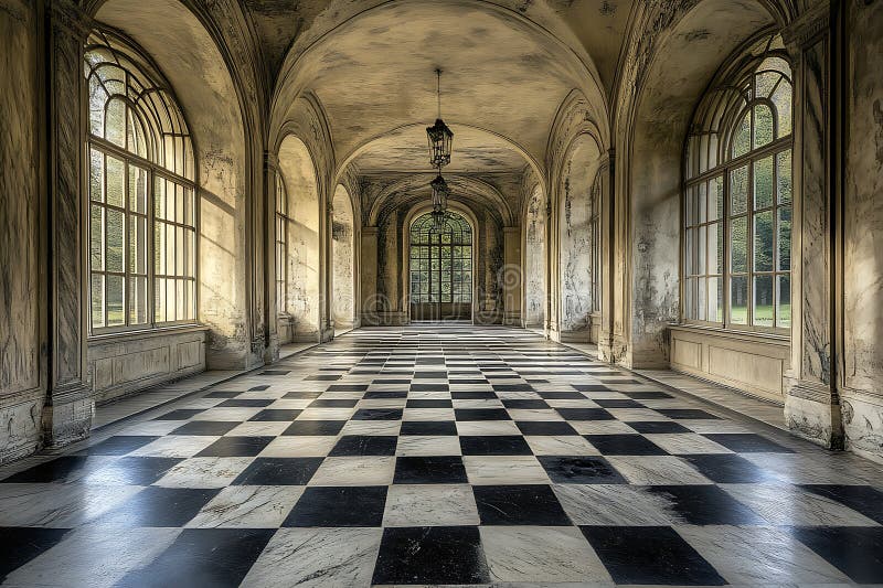 Interior Structure of a Royal Temple Crafted from Marble Stock ...