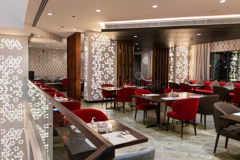 Interior of Stylish Italian Restaurant Editorial Image - Image of ...