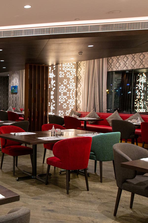 Interior of Stylish Bright Restaurant Editorial Stock Image - Image of ...