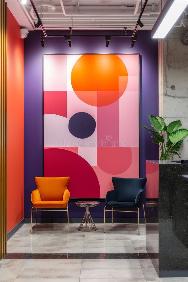 The Interior of a Stylish Corporate Recreation Area. Modern ...