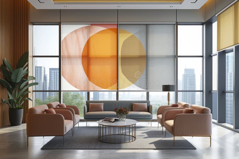 The Interior of a Stylish Corporate Recreation Area. Modern ...