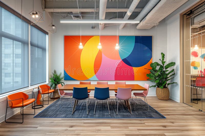 The Interior of a Stylish Corporate Recreation Area. Modern ...