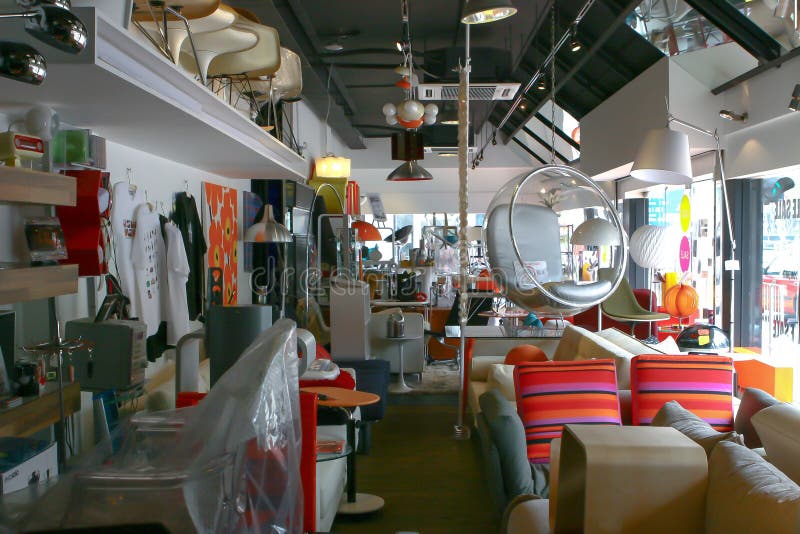 Interior of a Stylish Shop Selling an Assortment of Items 27 March 2005 ...