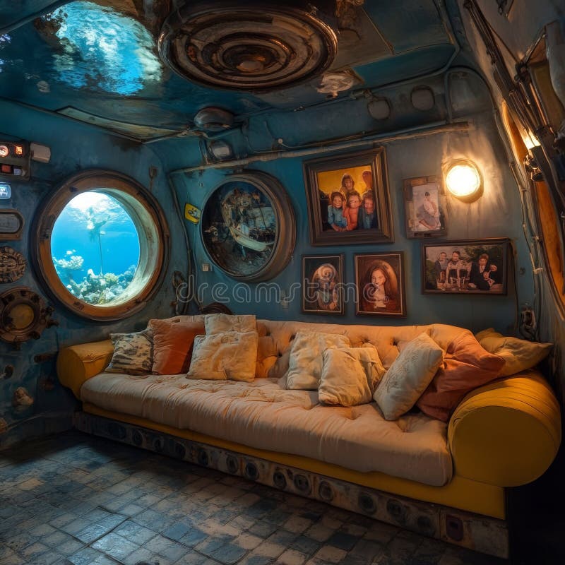 Submarine Inside Illustration Stock Illustration - Illustration of ...