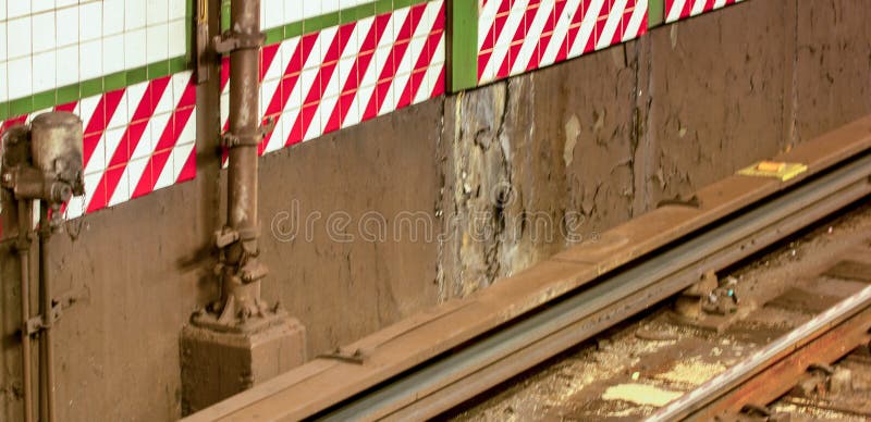 Interior of Subway Railway Track Stock Photo - Image of direction, sign ...