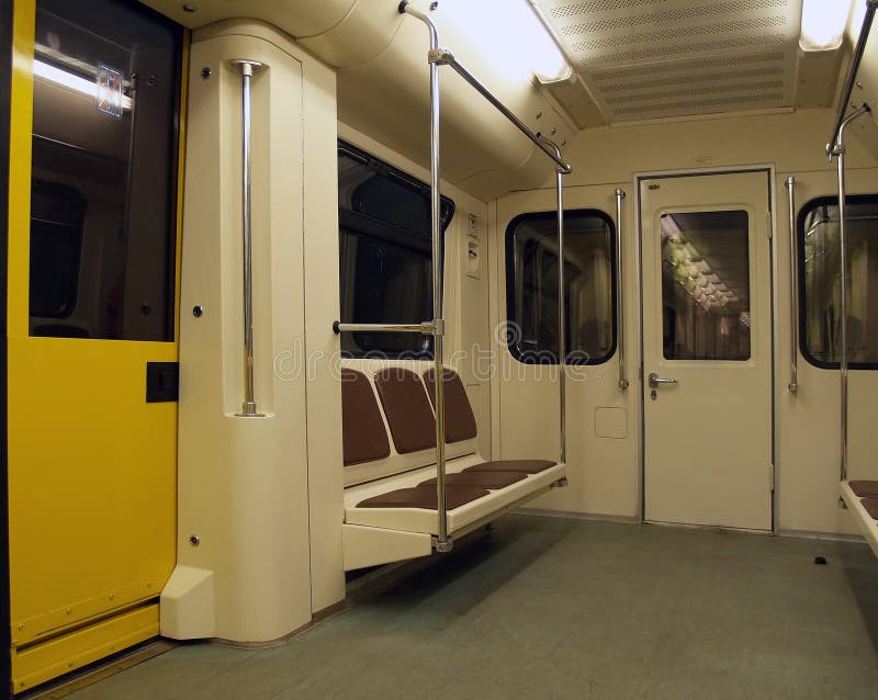 Inside of an Old Subway Car Stock Photo - Image of travel, metro: 1214186