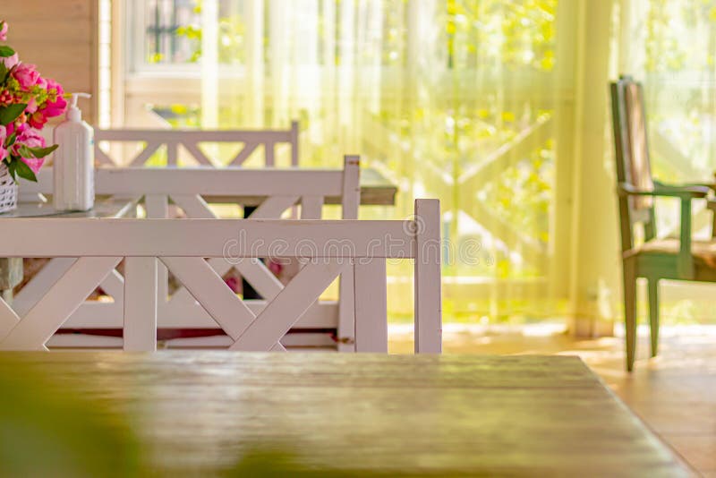 The Interior of a Summer Cafe on the Street Stock Image - Image of ...