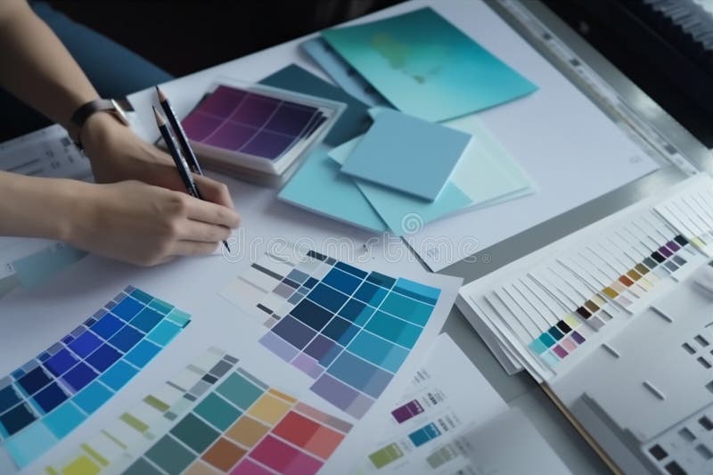 Project Office Swatch Color Selection Designer Choice Interior Design ...