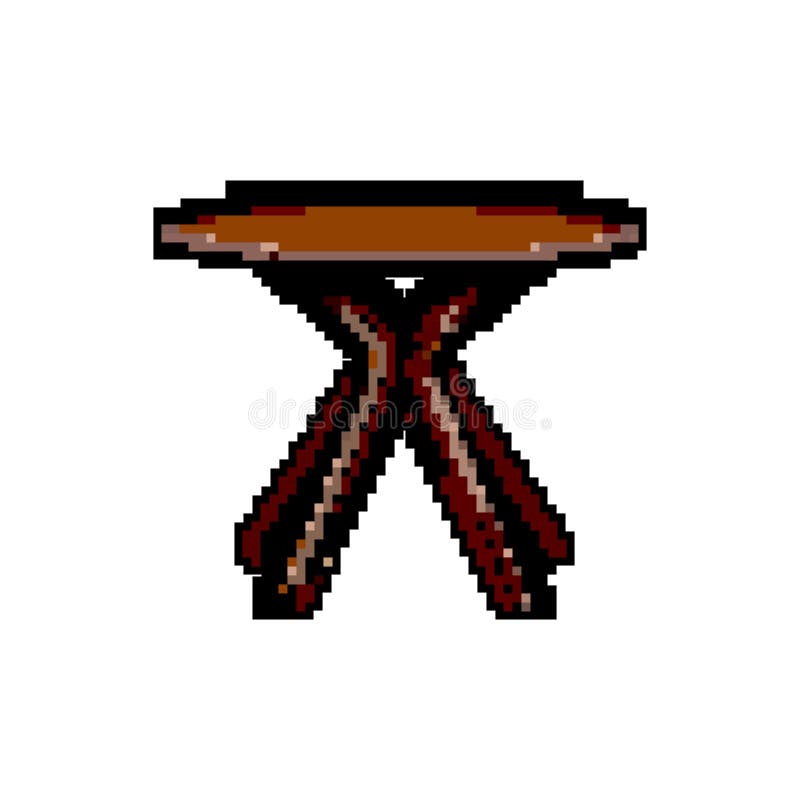 Interior Table Dining Game Pixel Art Vector Illustration Stock Vector ...