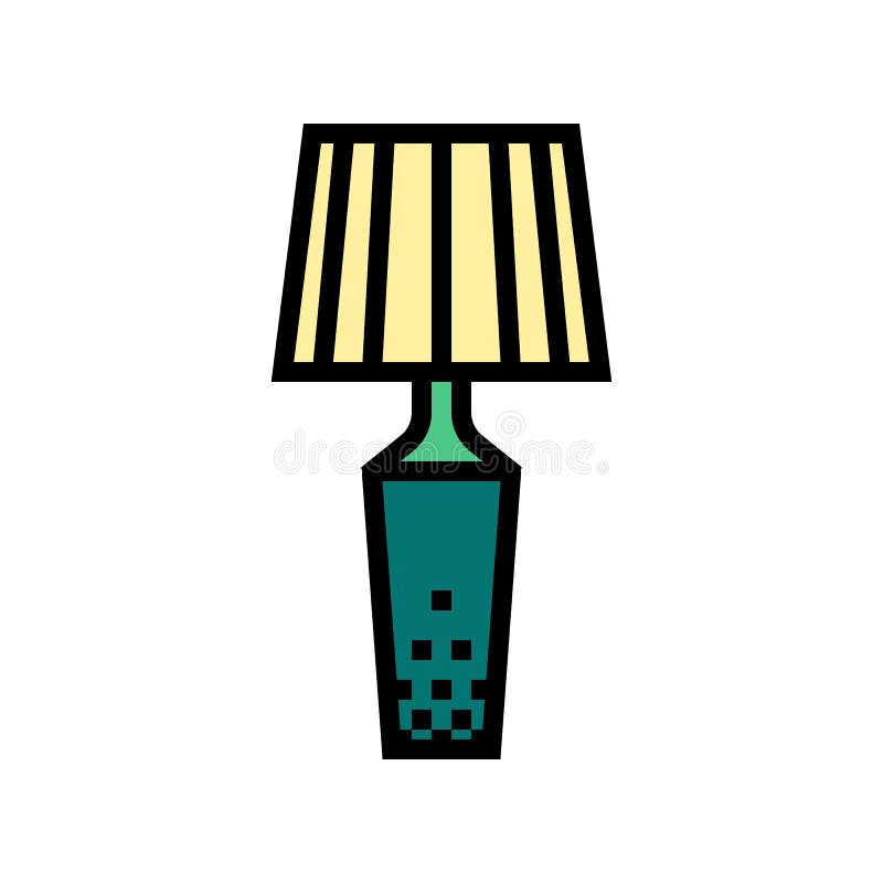 Interior Table Lamp Color Icon Vector Illustration Stock Illustration ...