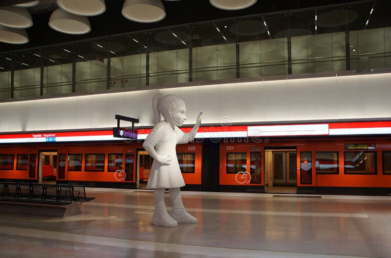 Interior of the Tapiola Metro Station Editorial Stock Image - Image of ...