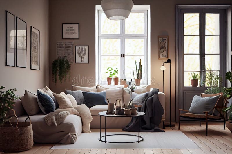 Interior Time Room.generative Ai Stock Illustration - Illustration of ...