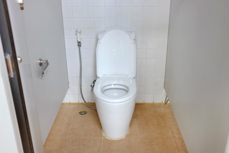Interior of Toilet Seat in the Bathroom Stock Image - Image of floor ...