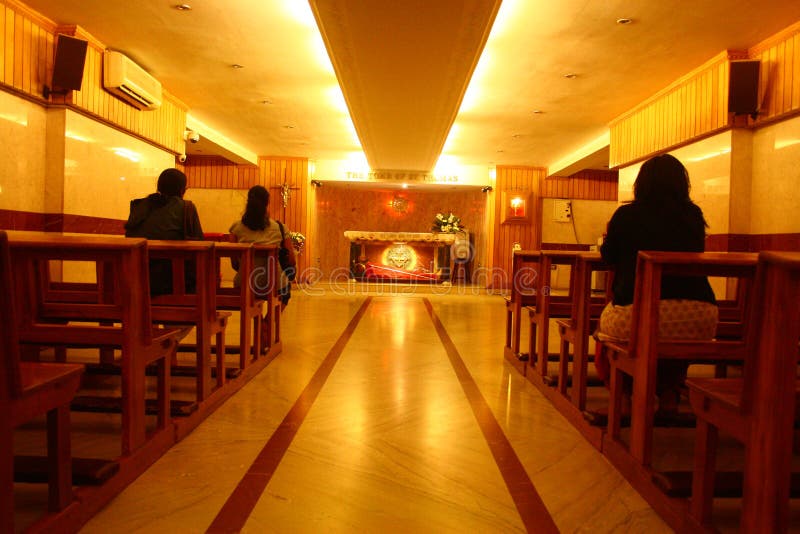 Interior - Tomb of Saint Thomas at Santhome Church Editorial Image ...