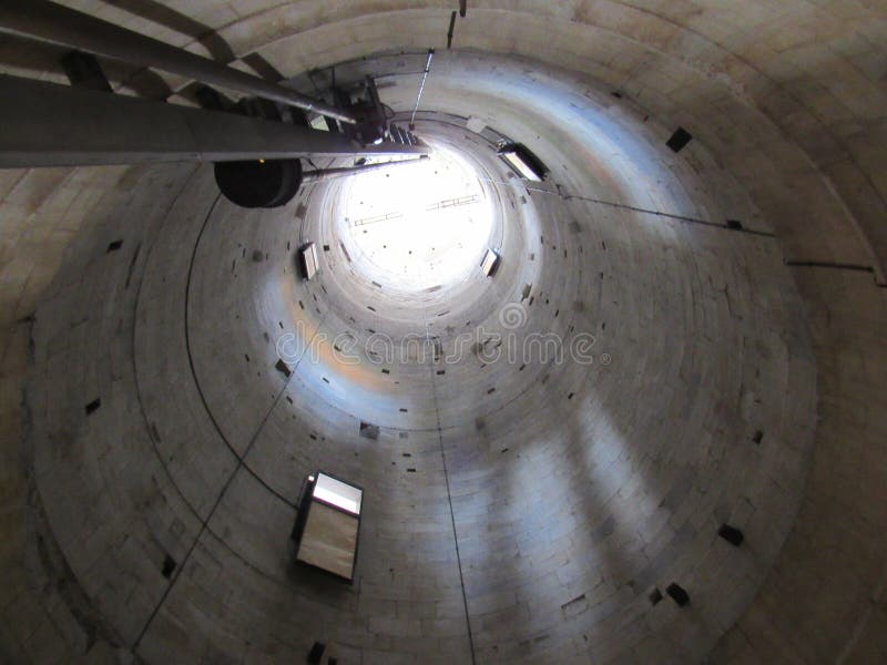 Interior of tower of Pisa. stock image. Image of arch - 273617355