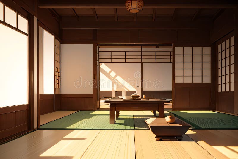 Interior of a Traditional Japanese House from the Edo Period Stock ...