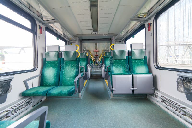 The interior of the train stock image. Image of transport - 96409269