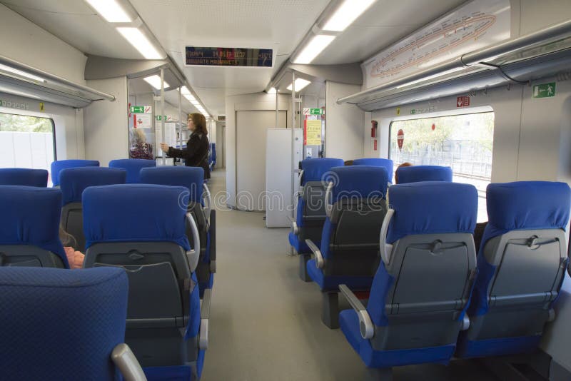 Interior of the Train at Moscow Central Circle or MCC Editorial Stock ...
