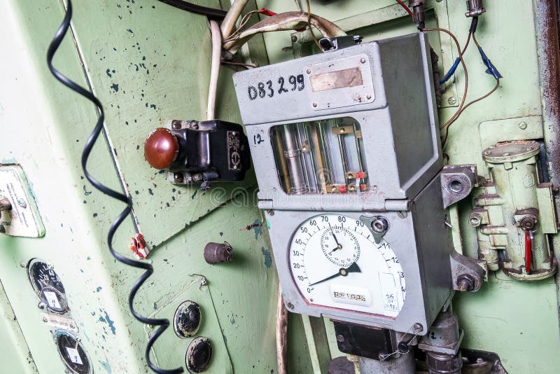 Interior of a Train Operator S Cab Stock Image - Image of throttle ...