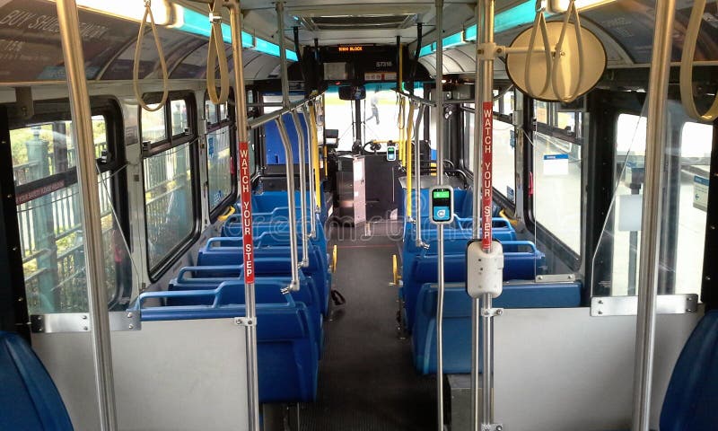Interior of a Transit Bus editorial image. Image of looking - 51811725