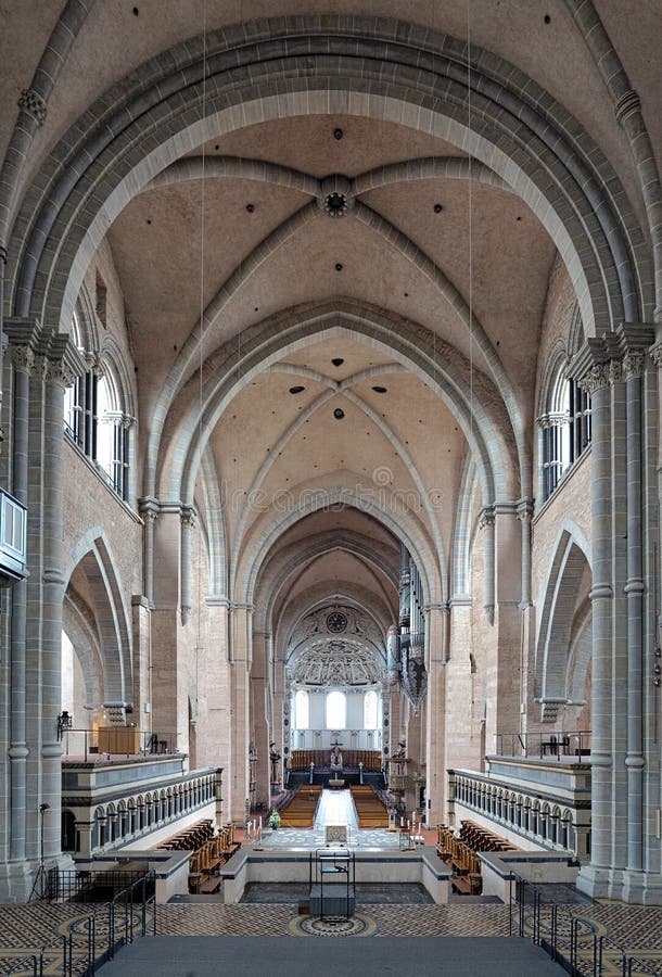 Interior of the Trier Cathedral, Germany Stock Photo - Image of orgel ...
