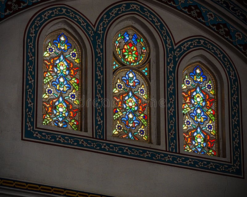 Interior of Turkey Mosque with Windows Stock Image - Image of temple ...