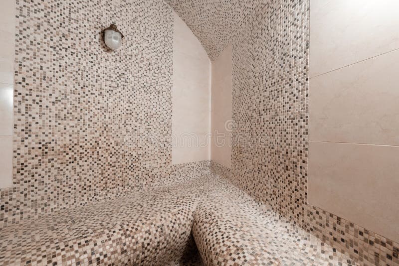 Interior of a Turkish Bath with Ceramic Tile in Roman Style. Spa Centre ...